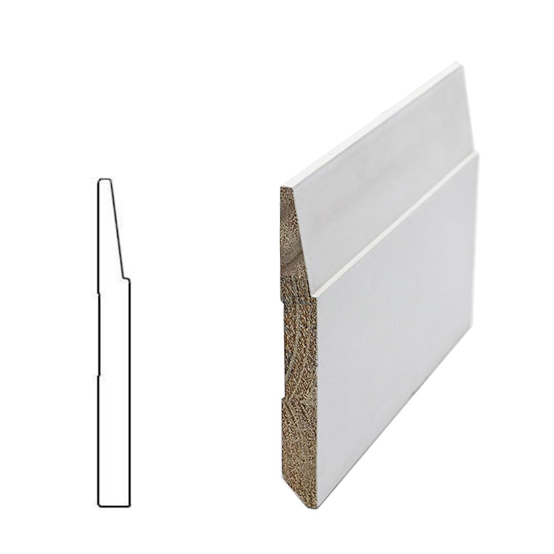 5-1/2" X 1/2" X 10ft Step Bevel Wood Baseboard - D10 – TESCO Building ...