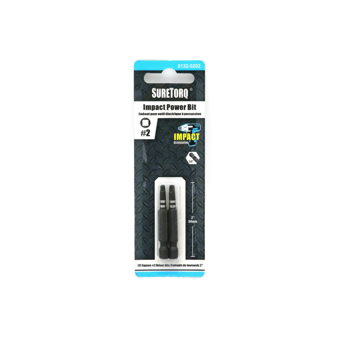 Impact Square Power Bits 2" Card 2pcs – TESCO Building Supplies