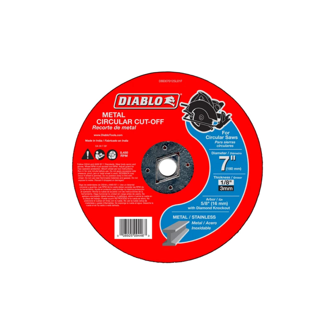 7" Metal Circular Cut-Off Disc – TESCO Building Supplies