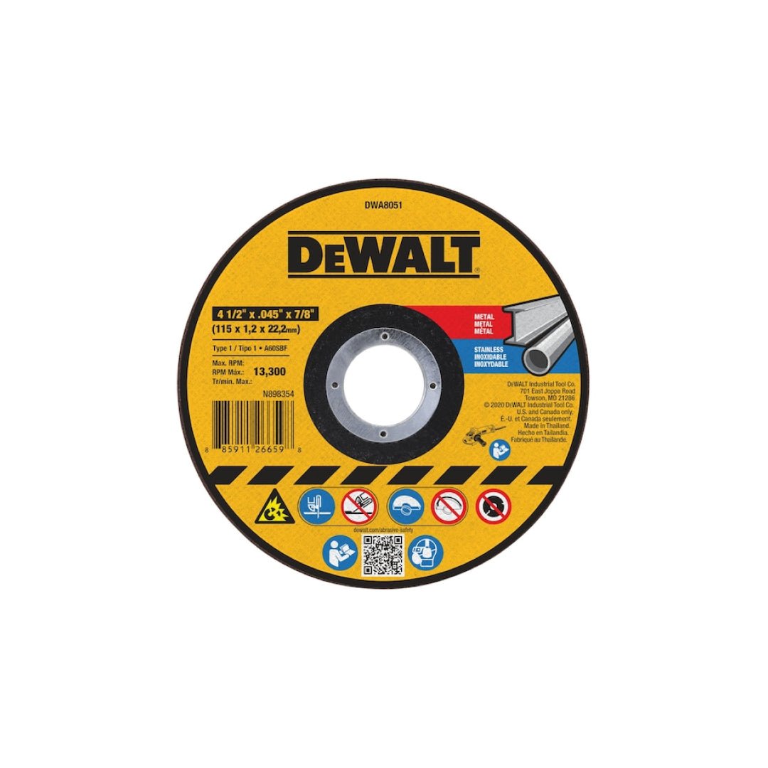 5" X 0.45" X 7/8" General Purpose Cutting Wheels 25pc – TESCO Building ...