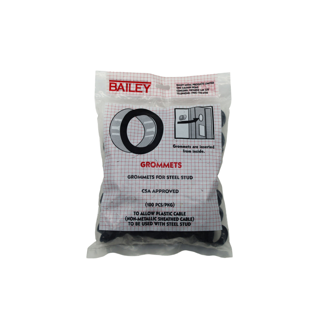 Bailey Metal Products Steel Framing Grommets 100pc – TESCO Building ...