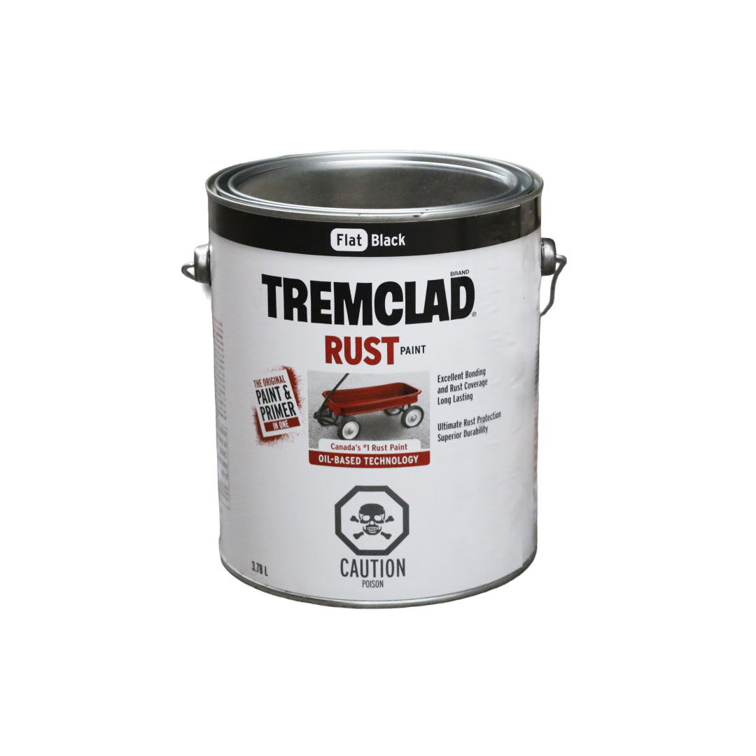 Tremclad Oil Based Matte Black Finish Anti-Rust Paint 3.78L – TESCO ...