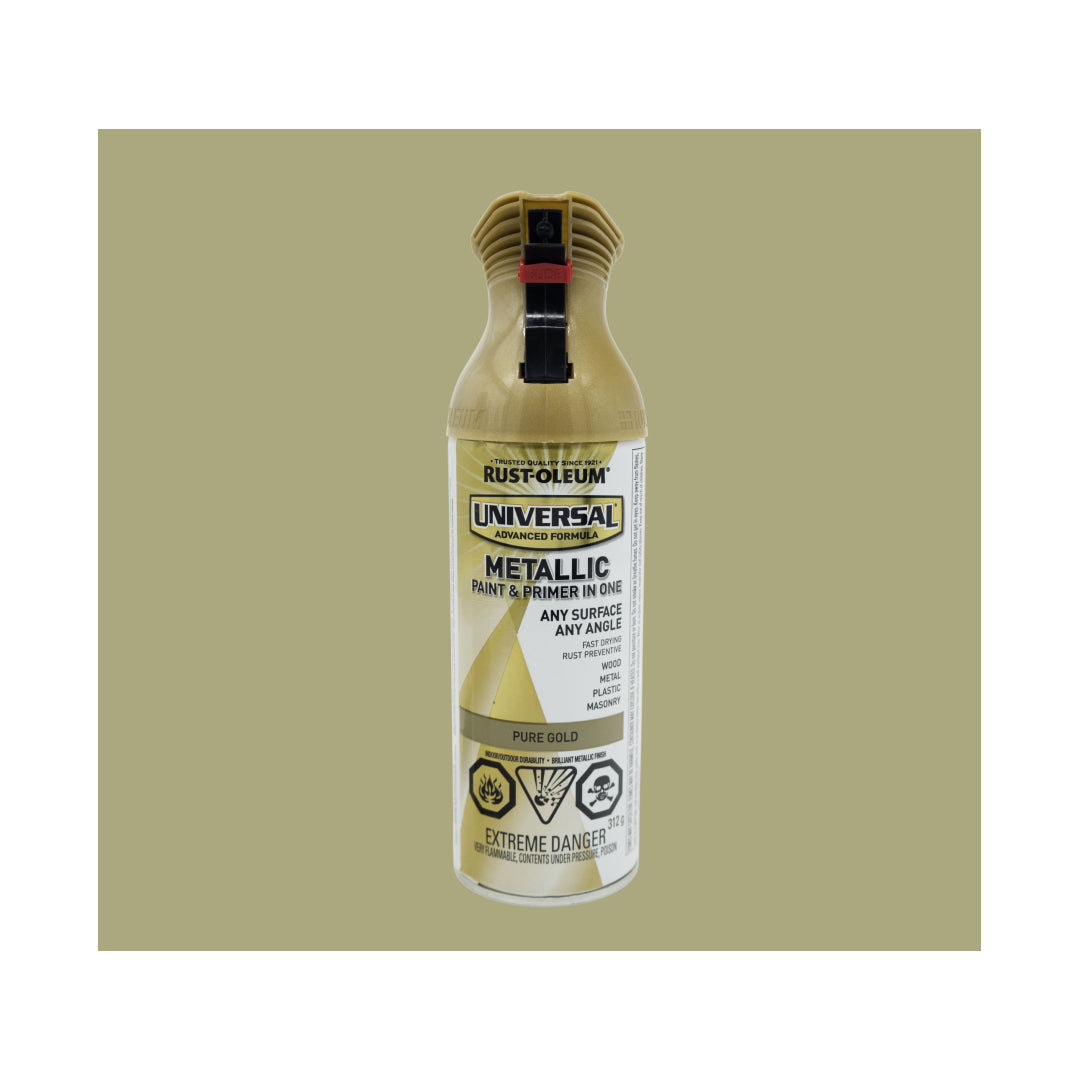 Universal Metallic Spray Paint - Pure Gold – TESCO Building Supplies