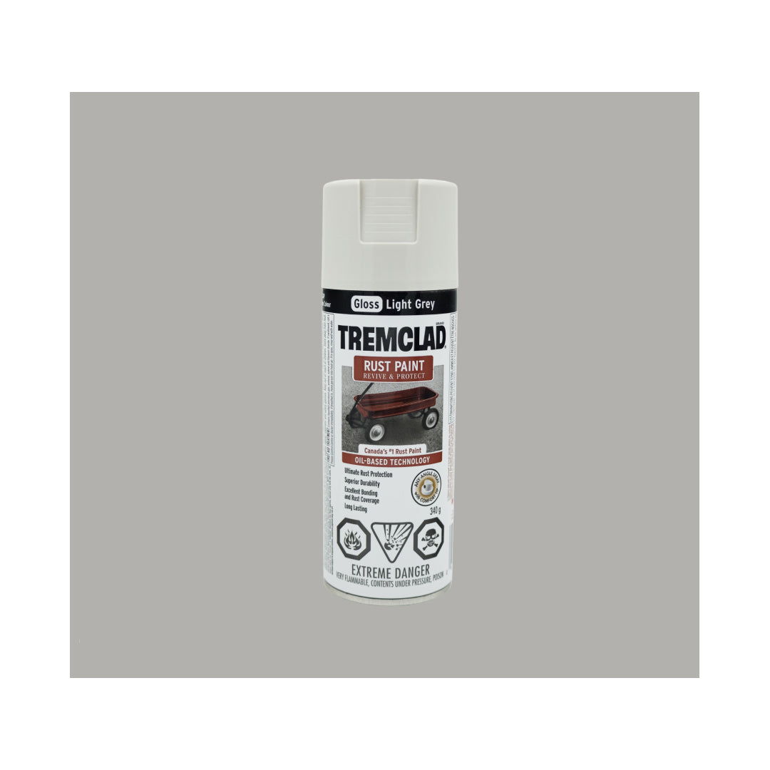 Tremclad Oil-Based Technology Rust Paint - Gloss Light Grey – TESCO ...