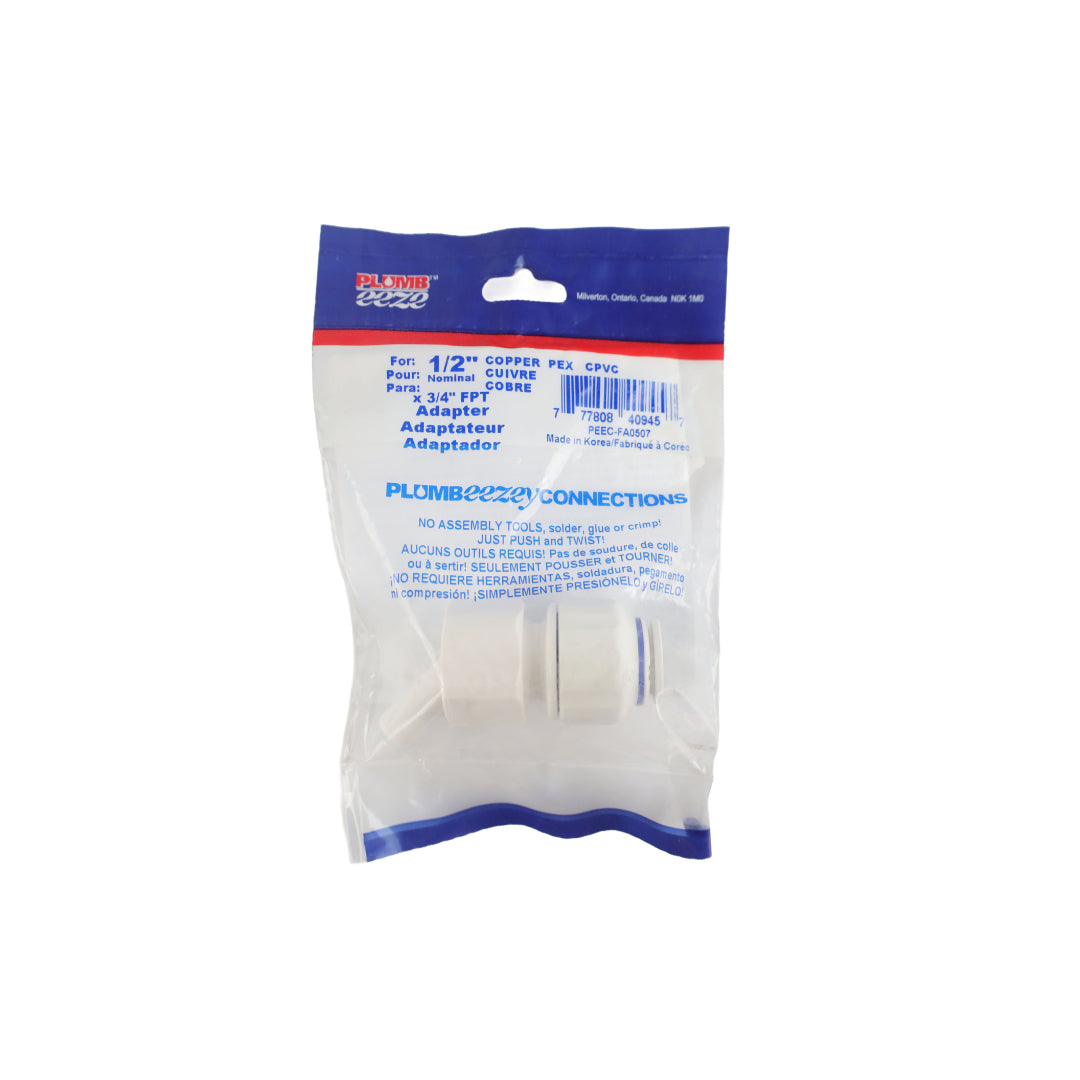 PEEC-FA0507 1/2" x 3/4" Pipe Adapter – TESCO Building Supplies