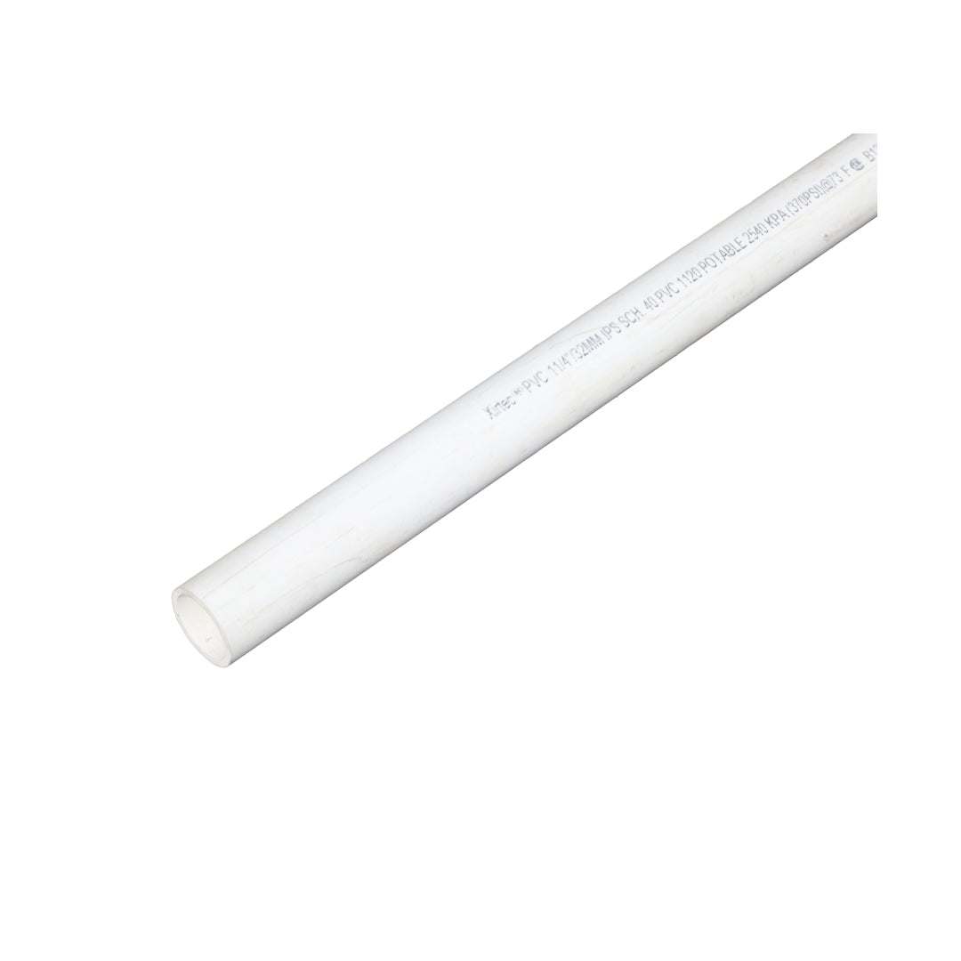 1-1/4" x 10ft PVC SCH40 Pipe White – TESCO Building Supplies