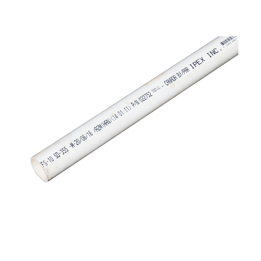 1-1/2" x 10ft PVC SCH40 Pipe White – TESCO Building Supplies