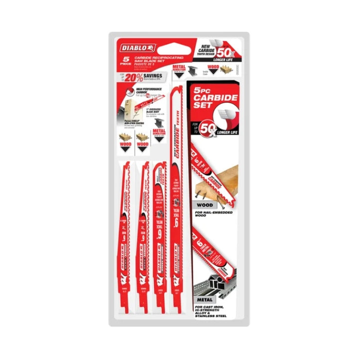 Steel Demon™/Demo Demon™ Reciprocating Saw Blade Set (5-pc) – TESCO ...
