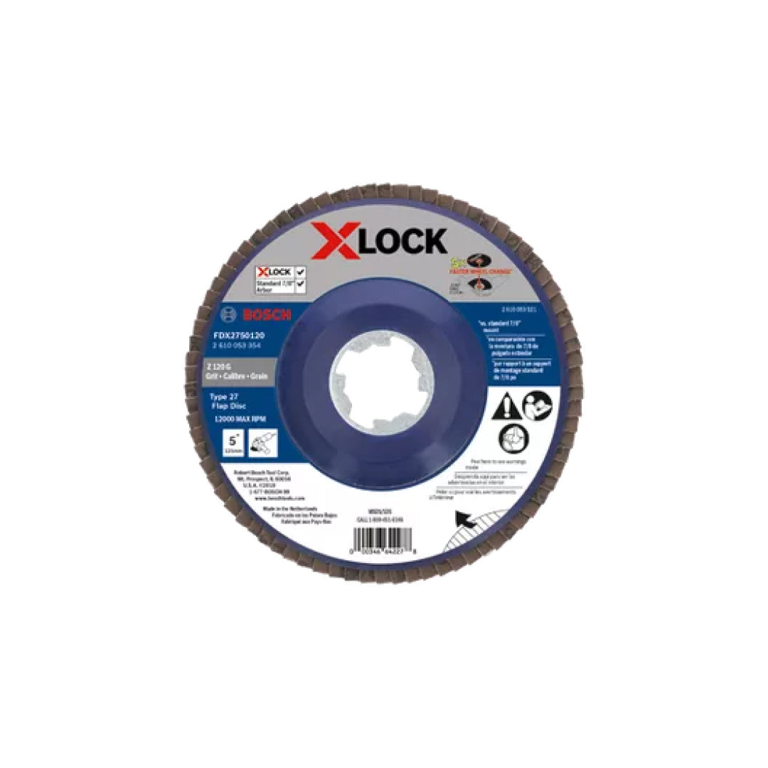 5 In. X-LOCK Arbor Type 27 120 Grit Flap Disc – TESCO Building Supplies