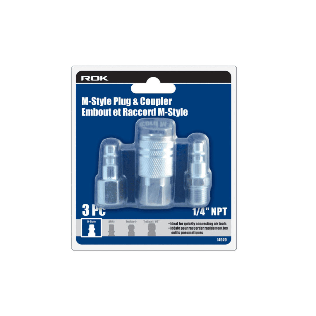 3PC M-style Plug & Coupler Set – TESCO Building Supplies