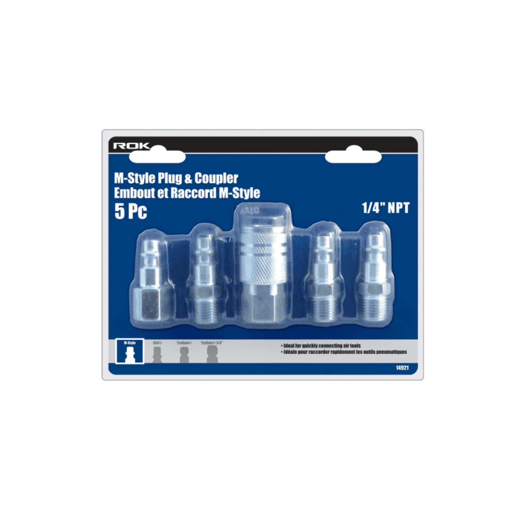 5PC M-style Plug & Coupler Set – TESCO Building Supplies