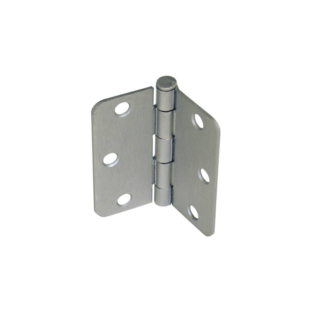 1/4" Radius Corner Plain Bearing Residential Butt Hinge - Satin Nickel ...