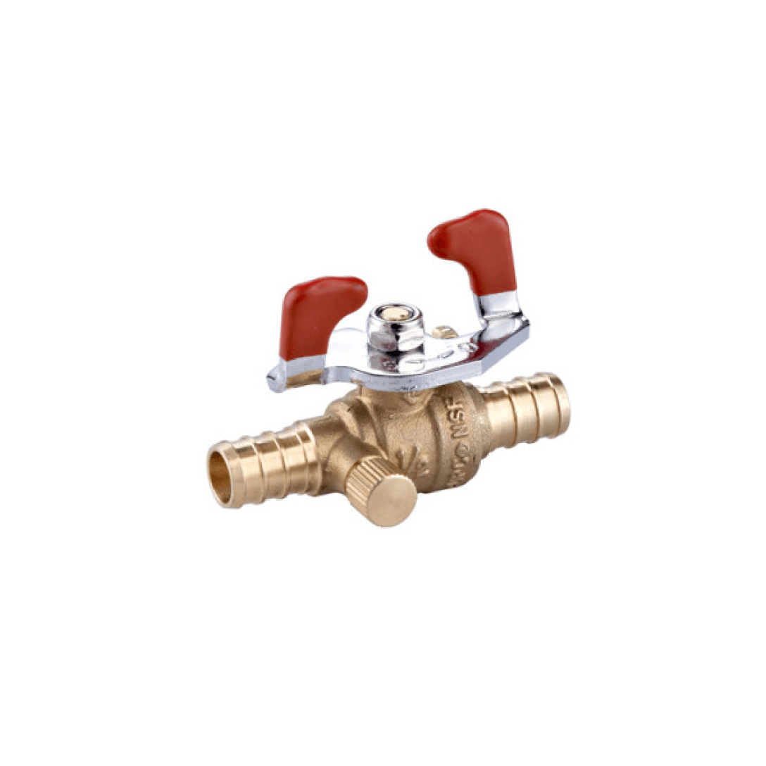 Ball Valve T Handle 1/2" Pex With Drain - 611064-PBVD – TESCO Building ...