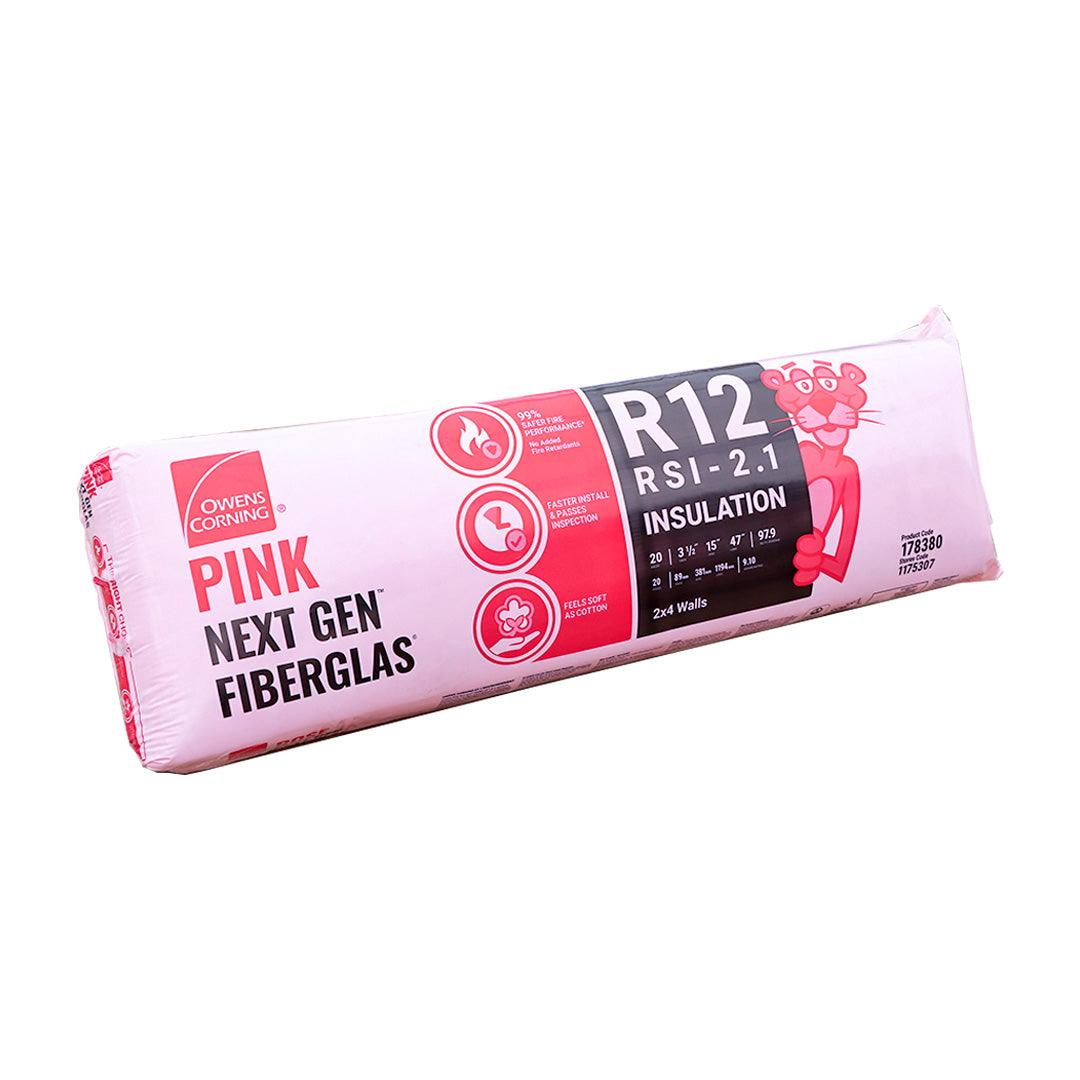 R12 15" X 47" Pink Next Gen™ Fiberglas® Wood Insulation 97.9sf/Bag ...