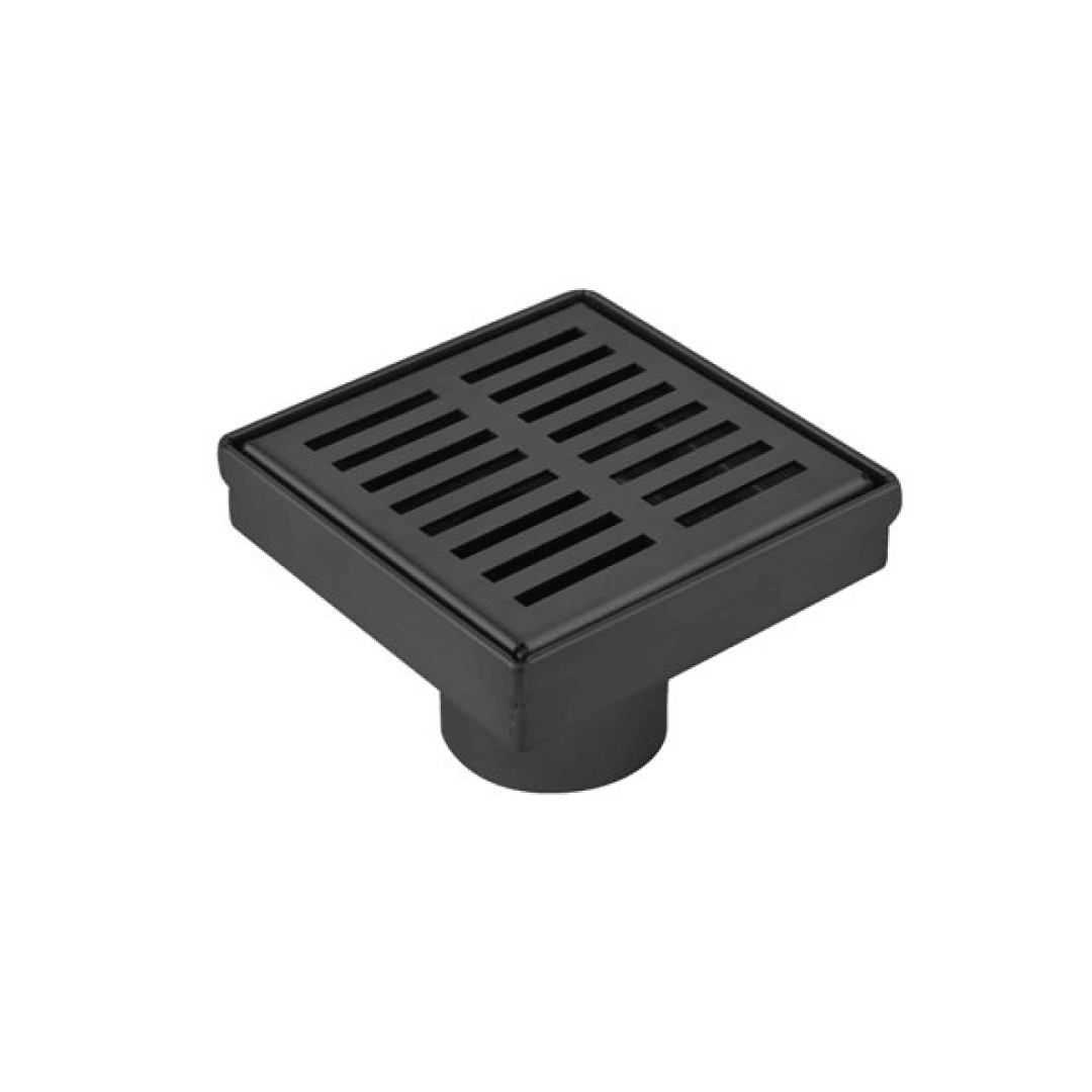 Square Shower Drain Slot Grid 6" x 6" x 2-3/4" Matte Black - 188095 ...
